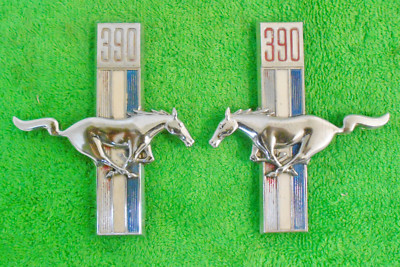 1967 Mustang Fastback Coupe Convertible ORIG L+R FRONT FENDER 390 HORSE ...