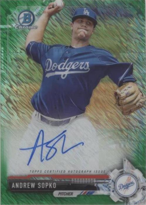2017 Bowman - Chrome Prospect Autographs Andrew Sopko #CPA-AS Green ...