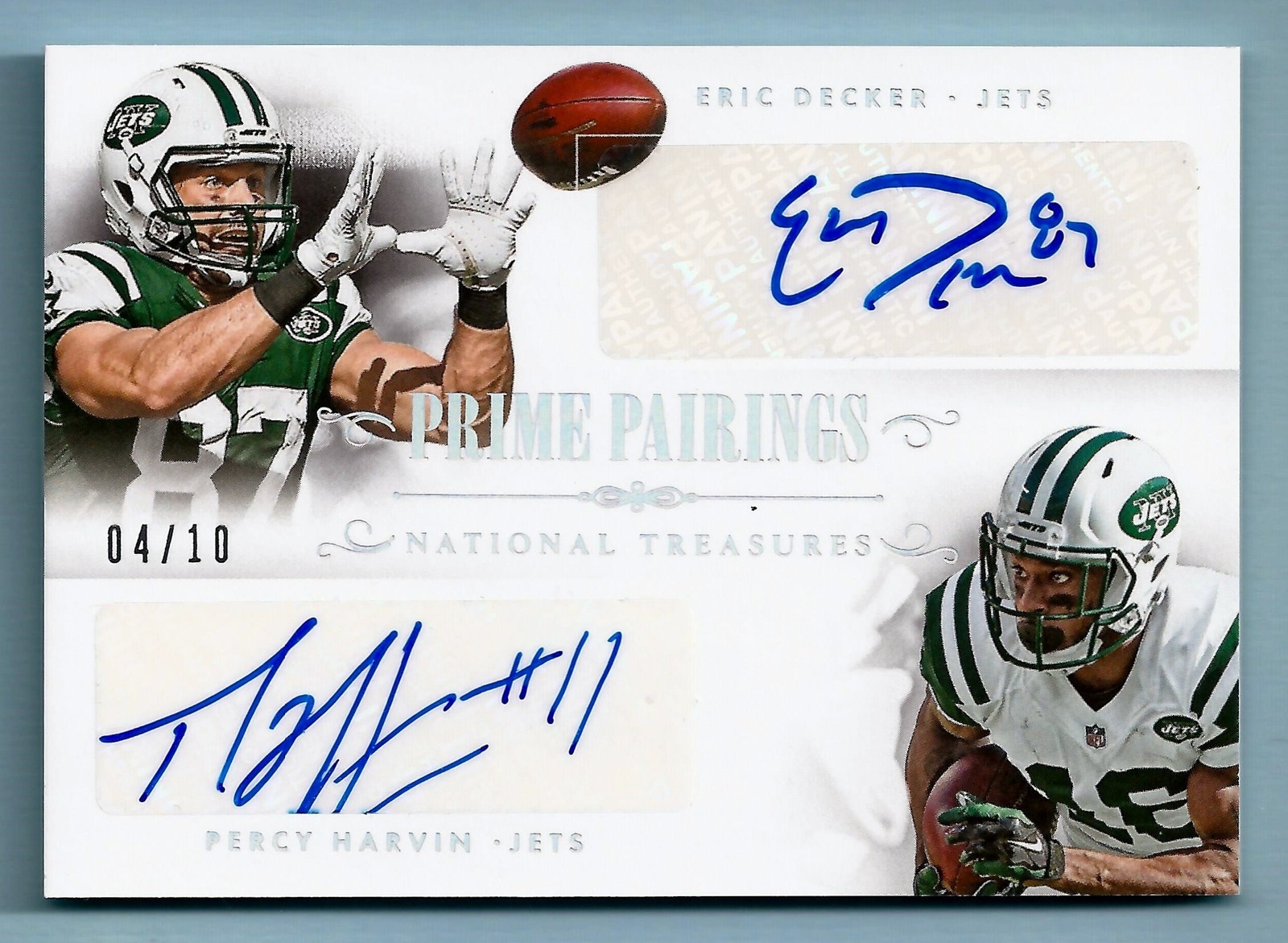 ERIC DECKER PERCY HARVIN 2014 NATIONAL TREASURES PRIME PAIRINGS ...