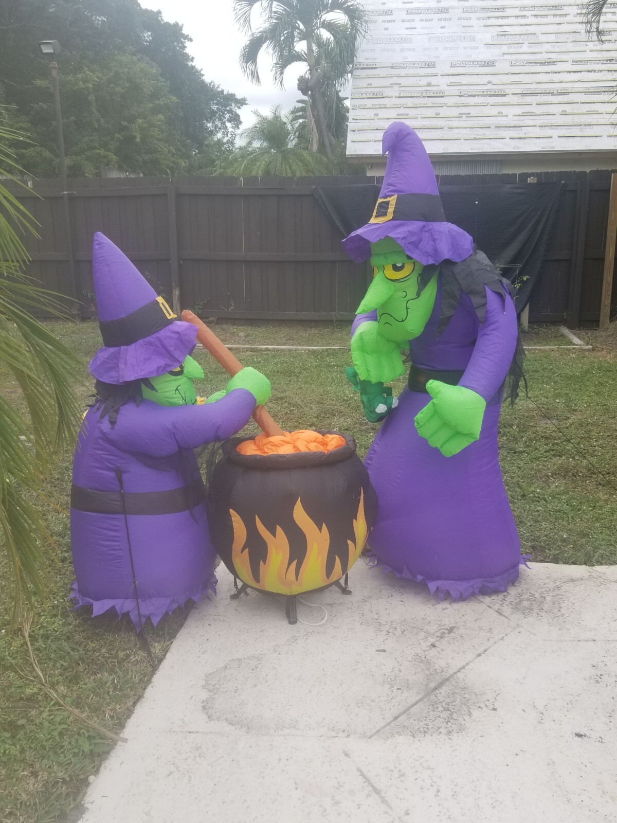 GEMMY HALLOWEEN WITCHES WITCH CAULDRON HAUNTED HOUSE INFLATABLE 6 FT ...