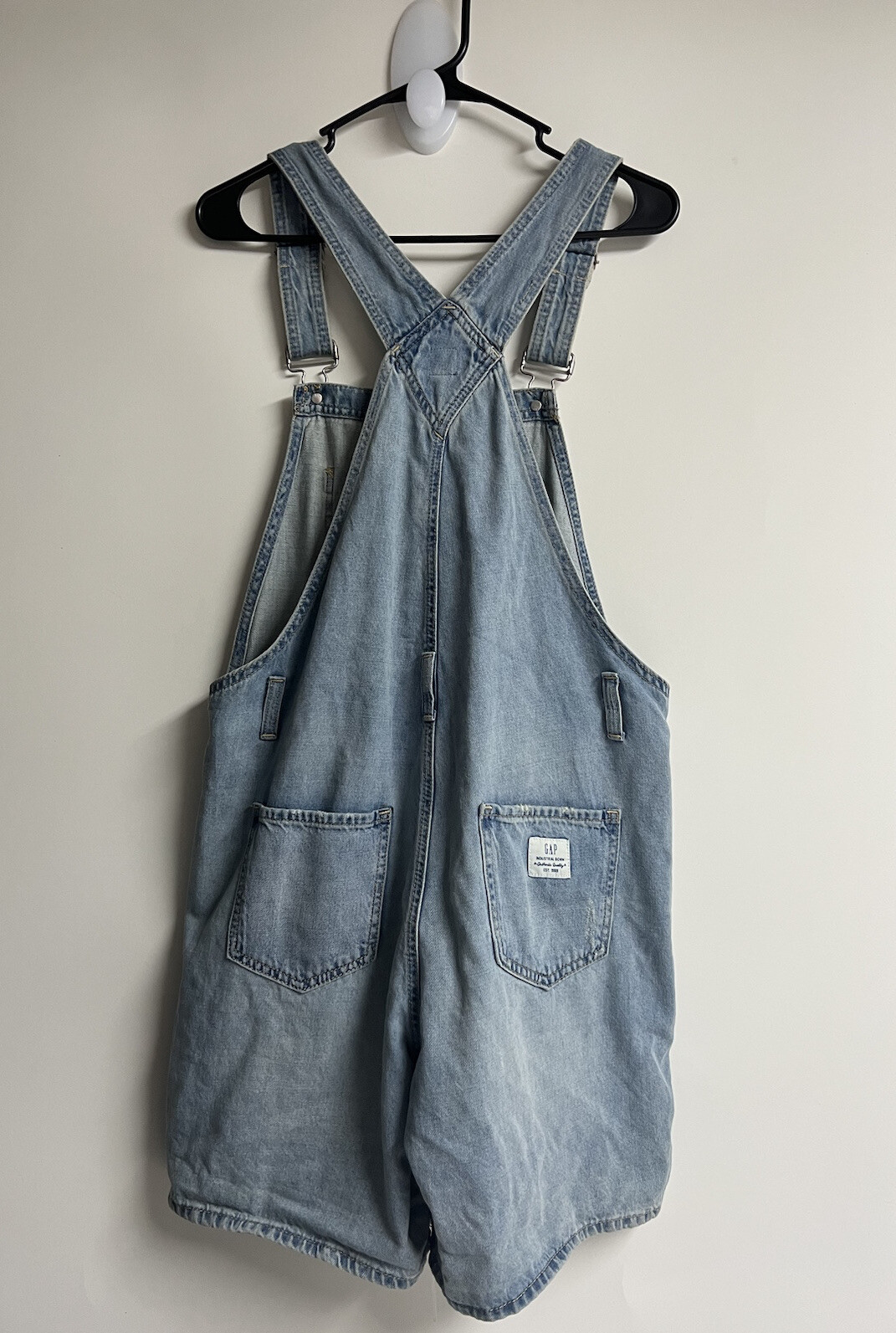 Gap For Good Denim Overall Shorts Shortall Women’s Light Wash Size M ...