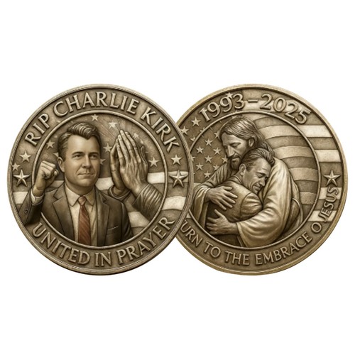 5PCS Charlie Kirk Memorial Coin for Charlie's Fans Young Hero of US ...