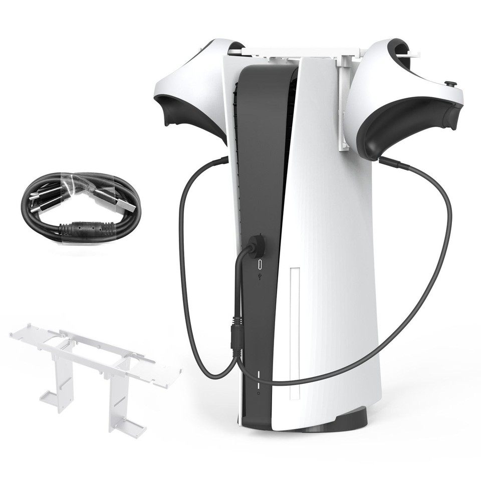 Controller Storage Holder Charging Cable Headset Hanger Bracket for PS5 ...