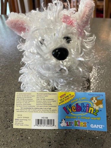 Webkinz Lil'Kinz White Terrier HS106 with used code | eBay