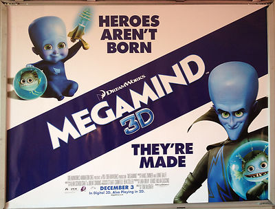 Cinema Poster: MEGAMIND 2010 (3D Quad) Will Ferrell Ben Stiller Brad ...