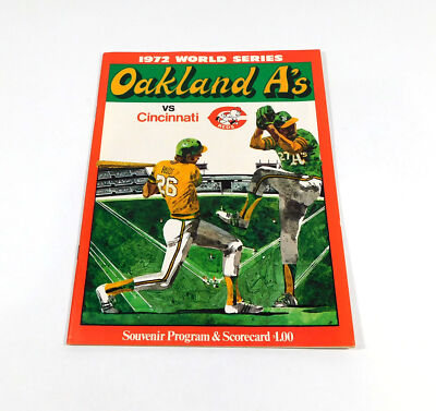 1972 Cincinnati Reds at Oakland A's MLB Baseball World Series Program ...