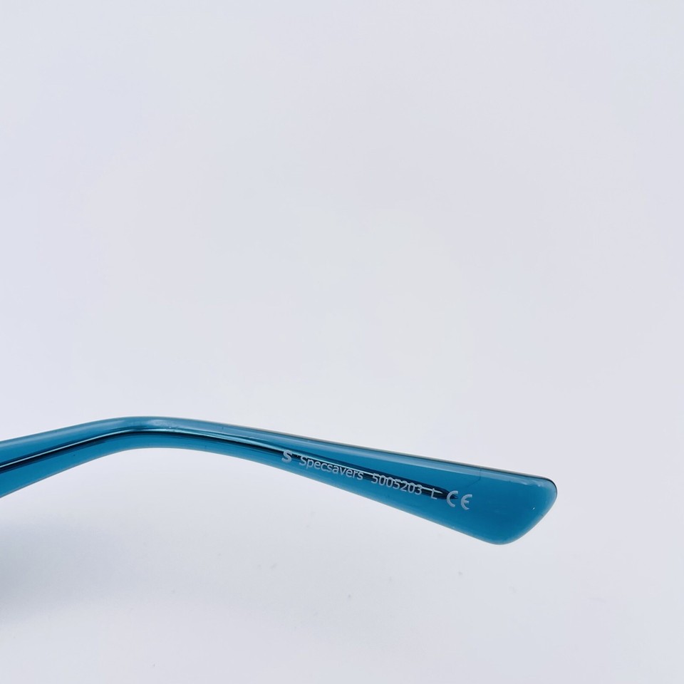 SPECSAVERS eyeglasses TRANSPARENT BLUE SQUARE glasses frame MOD:OPHELIA ...