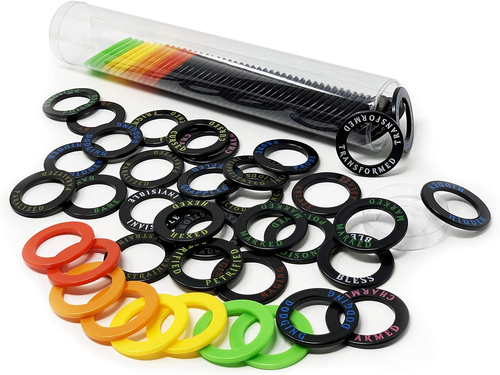 & Condition Rings - 80 Pack - Double Sided Black Plastic Rings, 30 ...