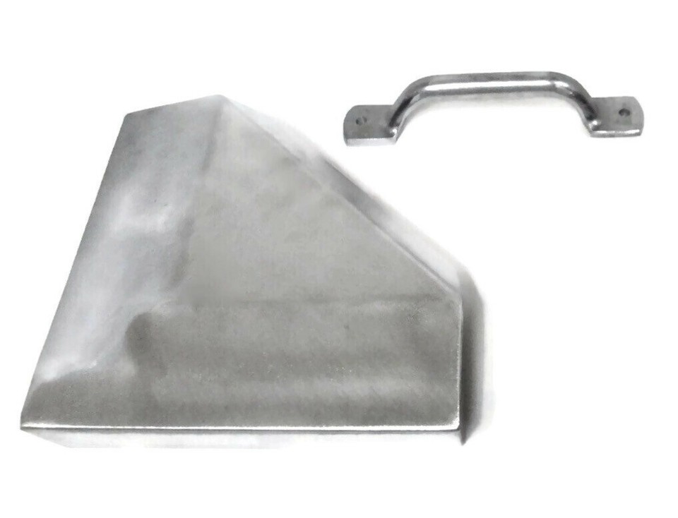 One Cast Aluminum Boat Transom Corner Bracket End Cap + 1 Handle MADE ...