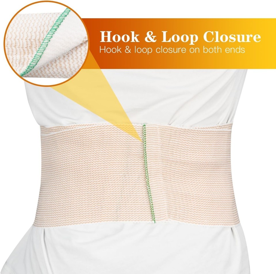 6 Pack 4" Premium Elastic Bandage Wrap, Reusable Hook and Loop ...
