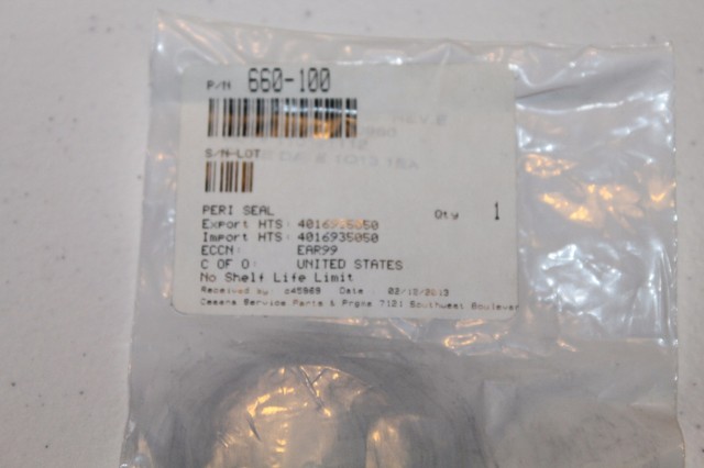 Cessna Citation Peri-seal Part Number 660-100 Surpluss Each for sale ...