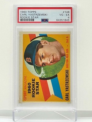1960 Topps #148 Carl Yastrzemski Yaz PSA 4 VG-EX+ ROOKIE RC Boston Red ...