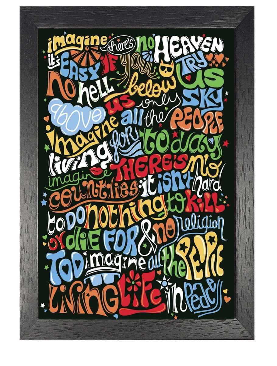 John Lennon Imagine Lyrics Poster IMAGINE. (Ultimate Mix, 2020) John