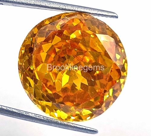 Natural Certified 56 Ct Rare Yellow Spinel Round Cut Loose Gemstone ...