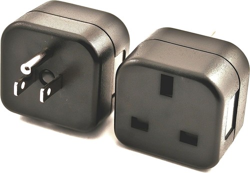US Grounded Plug Adapter UK British Plug into 3-Pin USA Plug - Type G ...