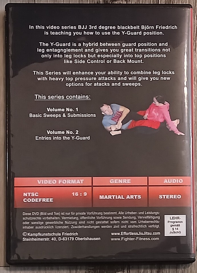 The Y-Guard DVD Bjorn Friedrich Grappling BJJ MMA Jiu-Jitsu | eBay