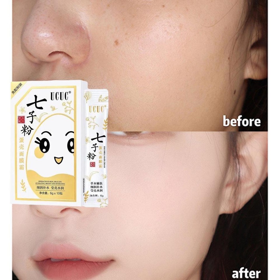 Eggshell Mask Cream Moisturizing Facial Mask Cream Qizi Powder Facial ...
