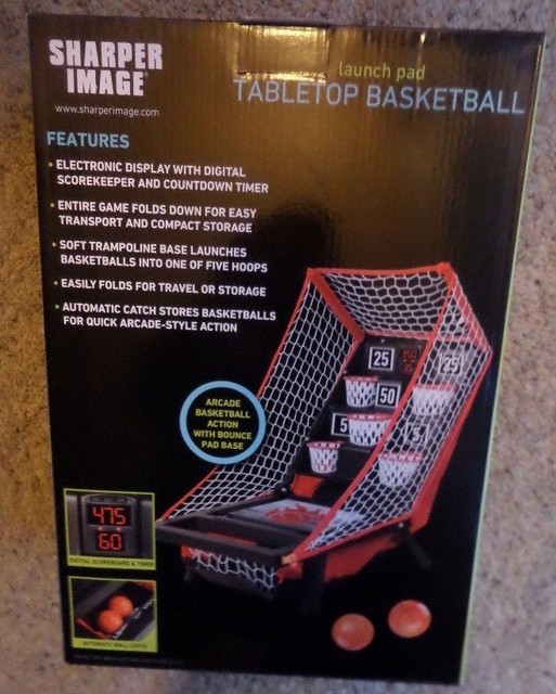 Sharper Image Launch Pad Tabletop Arcade Basketball Shooting Game for ...