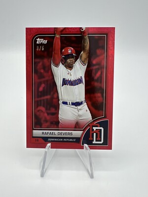 2023 Topps World Baseball Classic WBC Rafael Devers Red /5 DR | eBay