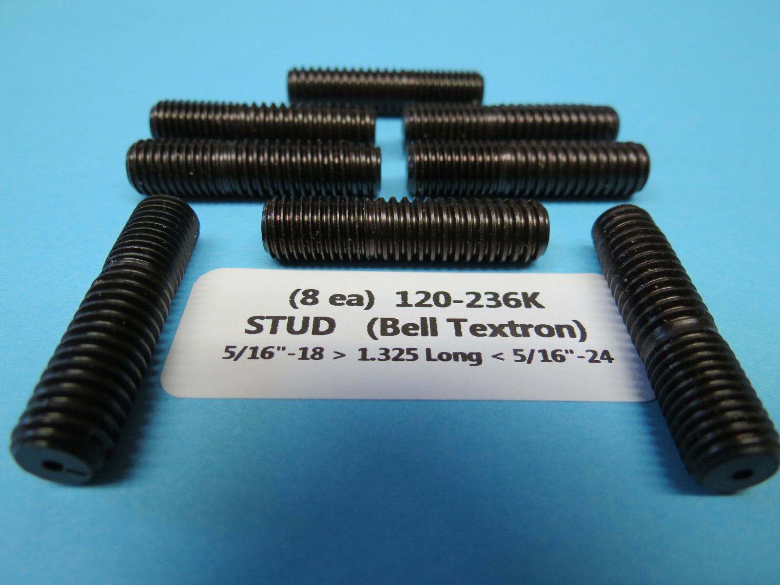 (8 NOS) 5/16”-18 x 1.325” Long x 5/16”-24 Bell Textron Helicopter ...