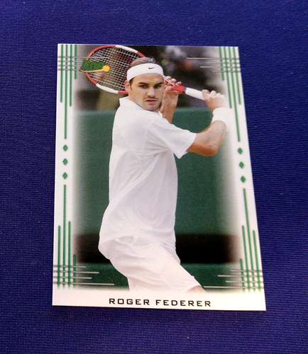 2013 ace TENNIS AUTO ERROR AUTOGRAPH BLANK BACK ROGER FEDERER GREEN | eBay