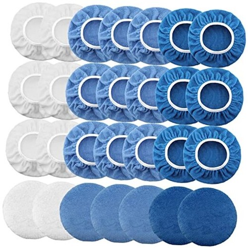 40 Pcs 9 to 10 Inches Buffer Pads Bulk Car Royal Blue,Light Blue,White ...