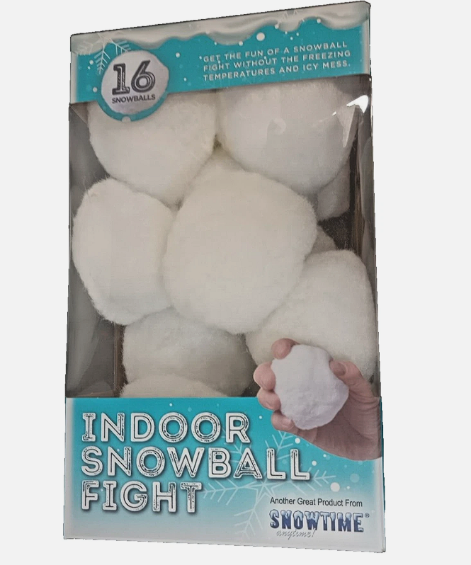 Indoor Snowball Fight 16 Soft Snowballs Snowtime The Original Fun ...
