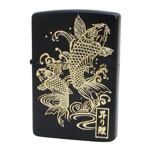 ZIPPO oil Lighter USA Japanese pattern series rising carp 2CA-BKG ...