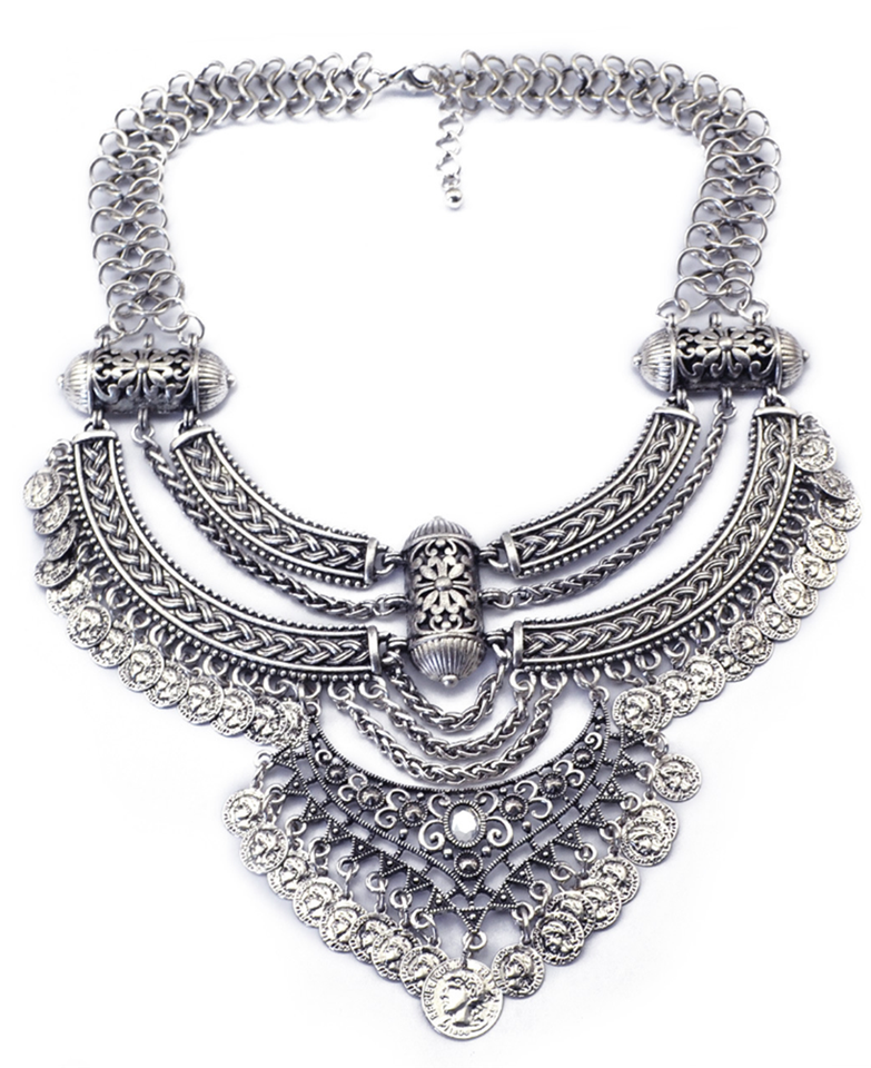 Fashion Women Bohemia Pendant Choker Chunky Chain Bib Necklace ...