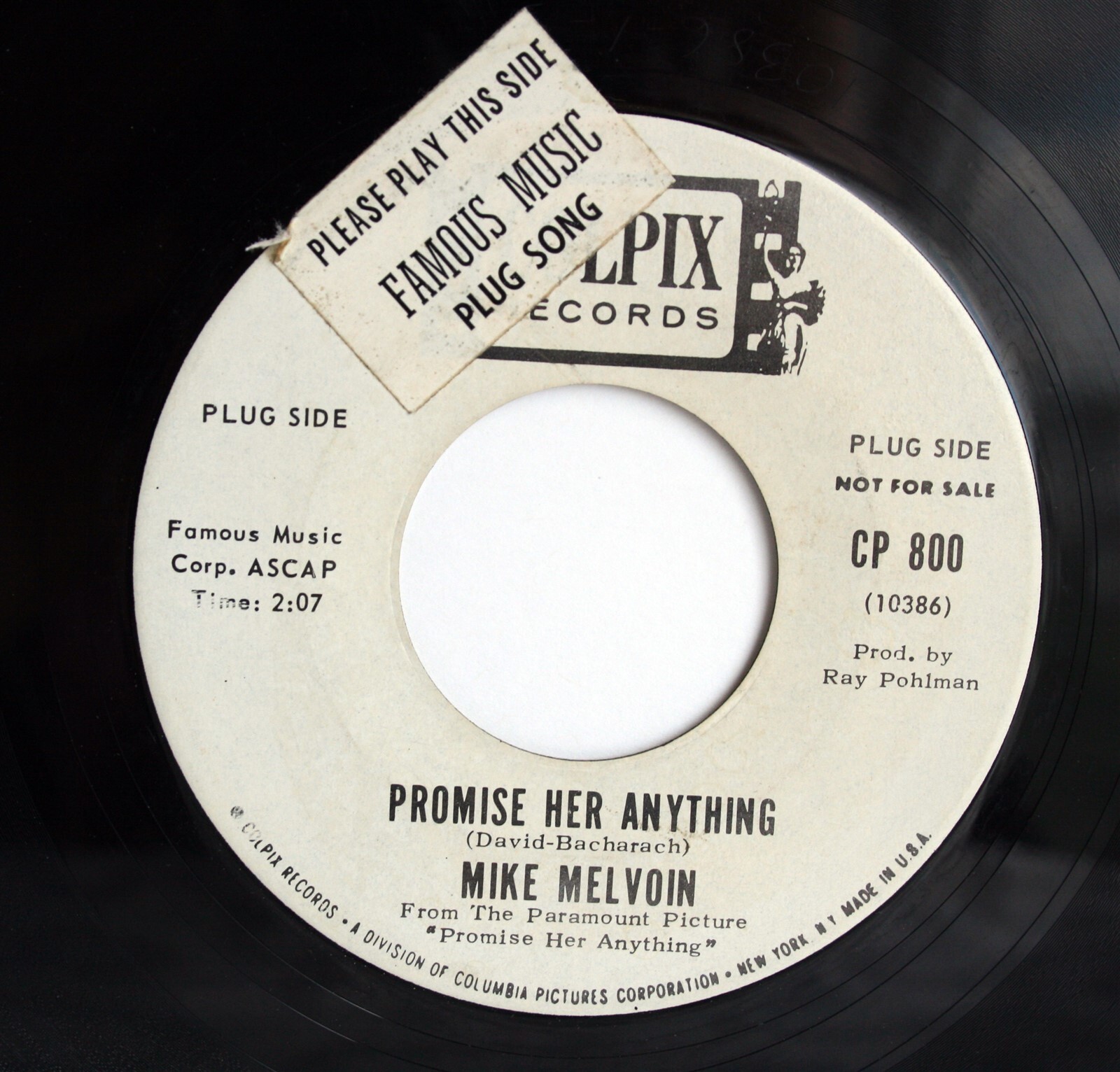 MIKE MELVOIN Pop PROMO 45rpm Promise Her Anything b/w On Broadway HEAR ...