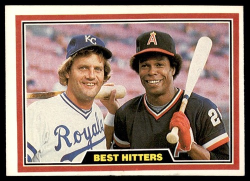 1981 Baseball Card Best Hitters (George Brett, Rod Carew) Royals/Angels ...