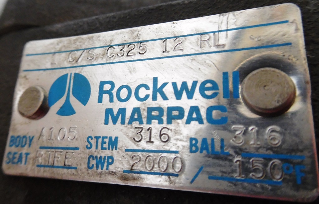 MARPAC BALL VALVE, BODY A105, STEM 316, 1 C/S C325 12 RL | eBay