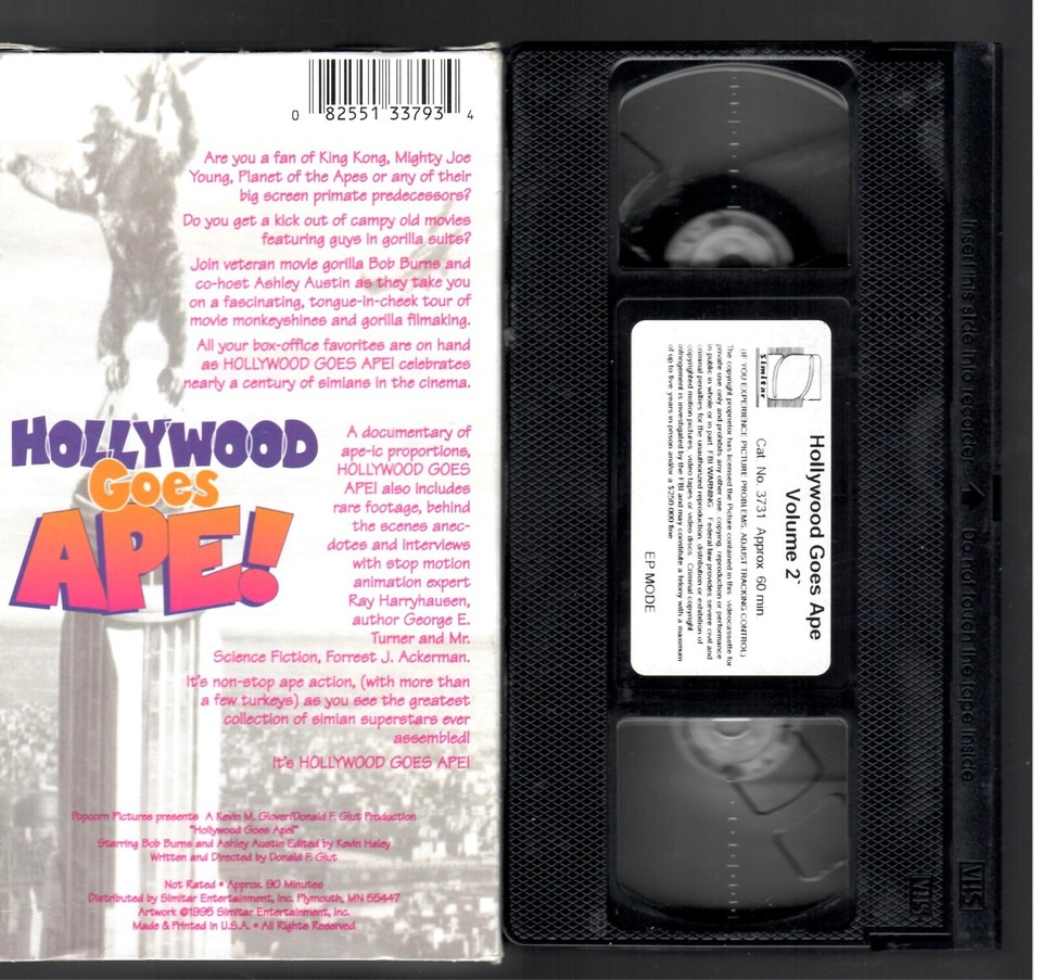 Hollywood Goes Ape (2-Tape VHS Set) 1995 Simitar Entertainment Classic ...