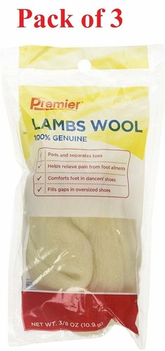Premier Lambs Wool Padding 100% Genuine Helps Relieve Foot Pain 3/8 Oz ...