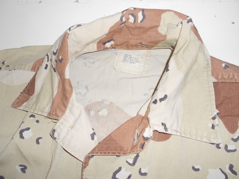 USGI 6 color Chocolate Chip Desert Camouflage Combat Coat LL Free ...