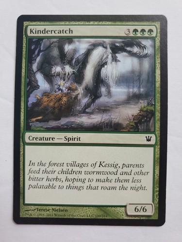 MTG Magic The Gathering Card Kindercatch Creature Spirit Green ...