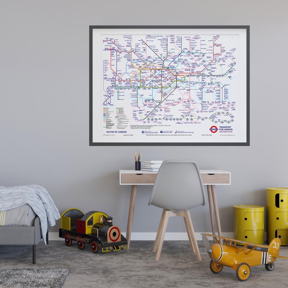 London Tube Map Poster 2026 (Official TfL Wall Art Print ) A0 A1 Large ...
