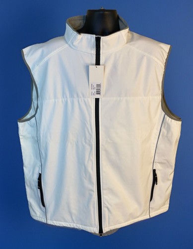 Clique Softshell Vest Mens 4XL White Full Zip Micro Fleece Lined ...