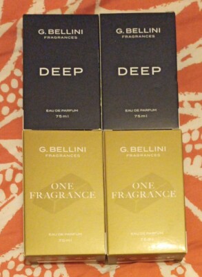 G. BELLINI - Eau de Parfum Homme DEEP & ONE FRAGRANCE vapo 75ml*4 neuf ...