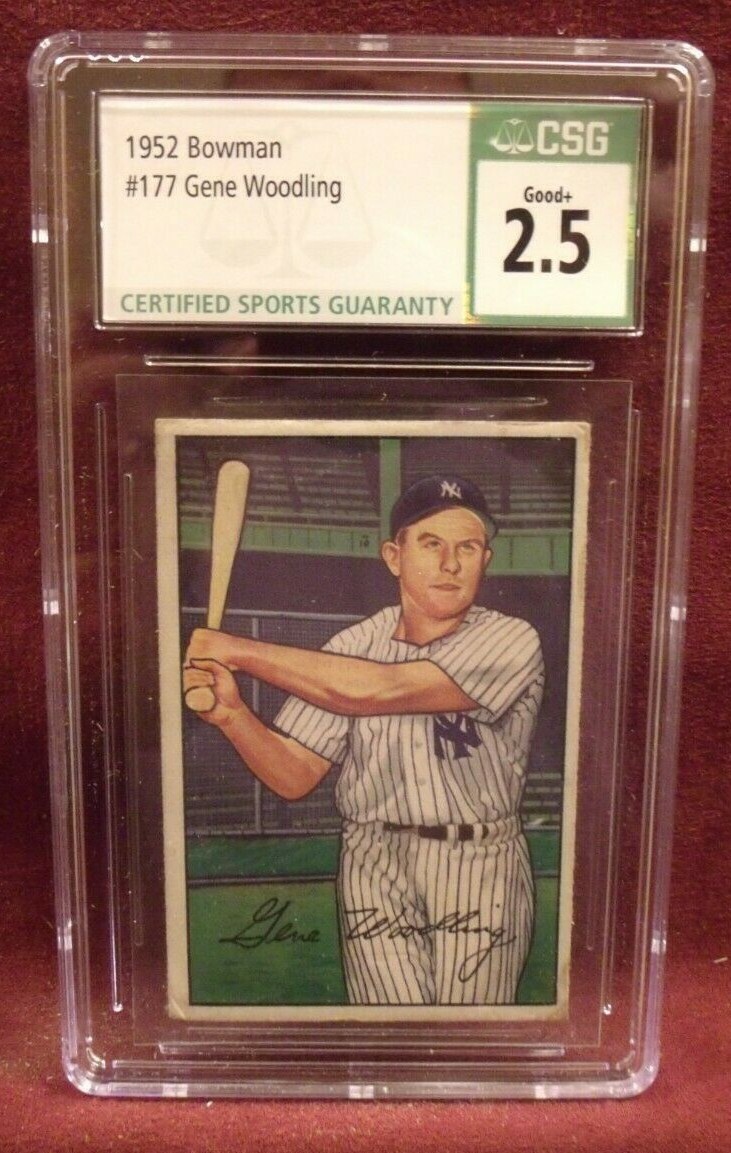 GENE WOODLING 1952 BOWMAN #177 GOOD+ CSG 2.5 | eBay