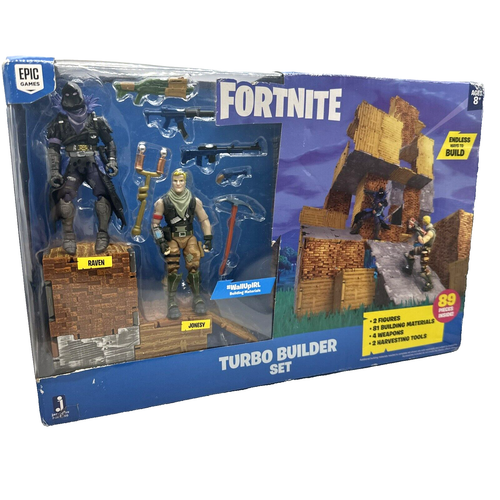 NEW Fortnite Turbo Builder Set 2 - Raven & Jonesy Action Figures Epic ...