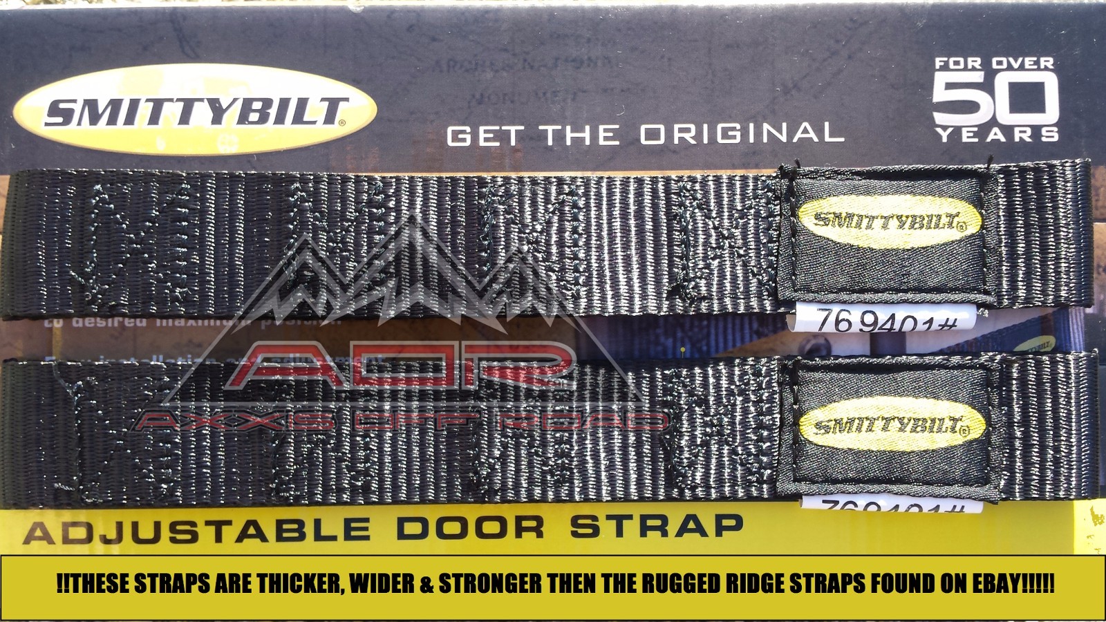 2 ADJUSTABLE DOORS STRAPS FITS JEEP WRANGLER 76-06 TJ YJ CJ 769401 DOOR ...