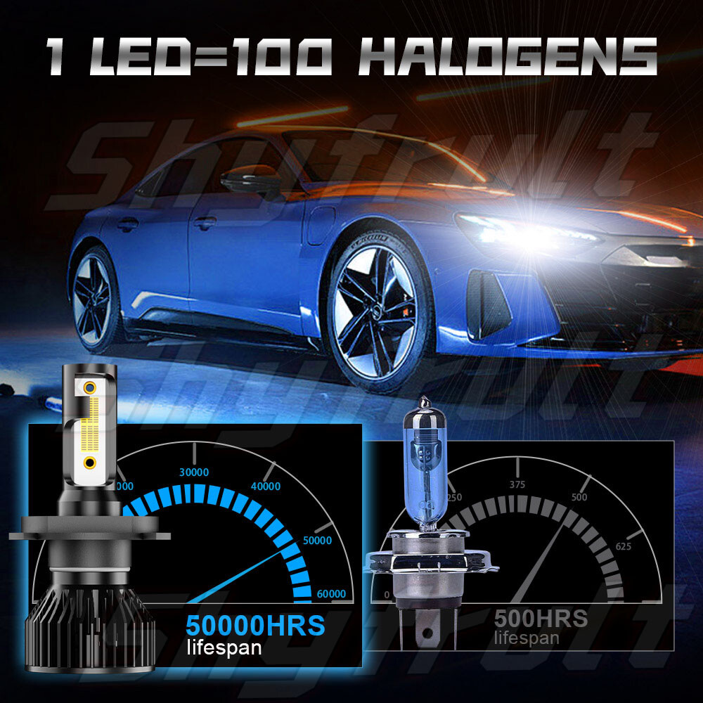 2x Fit Triumph TR6 1969-1976 7"Round LED Headlights Halo Angel Eye ...