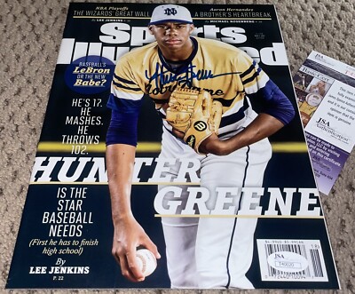 HUNTER GREENE SIGNED SPORTS ILLUSTRATED MAGAZINE AUTOGRAPH JSA REDS ...