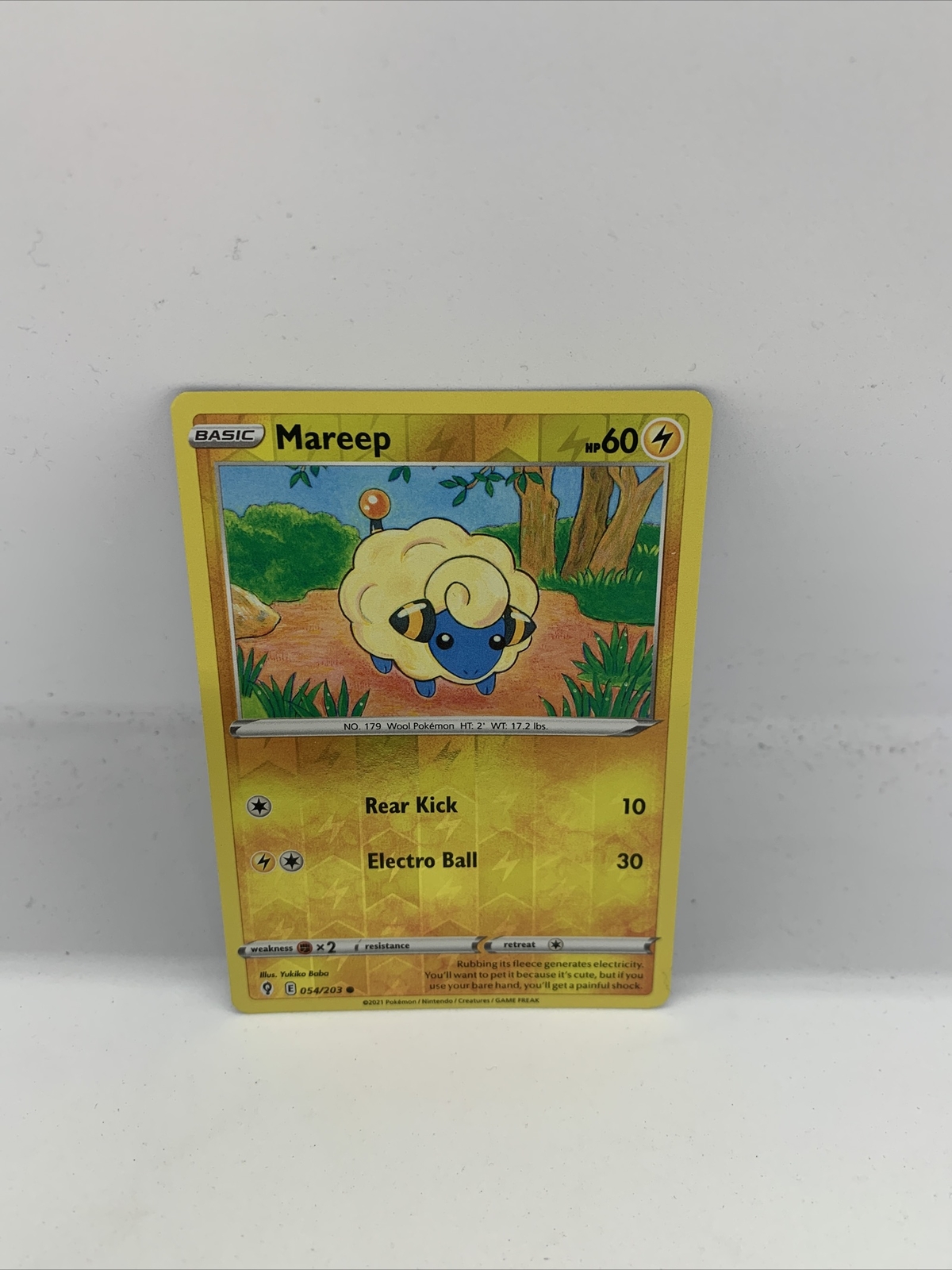 Pokemon Card Evolving Skies 54/203 054/203 Mareep Reverse Holo Common ...