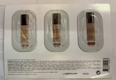 27x Sephora 10hr Wear Perfection Foundation 3 Shade Sample Packets | eBay