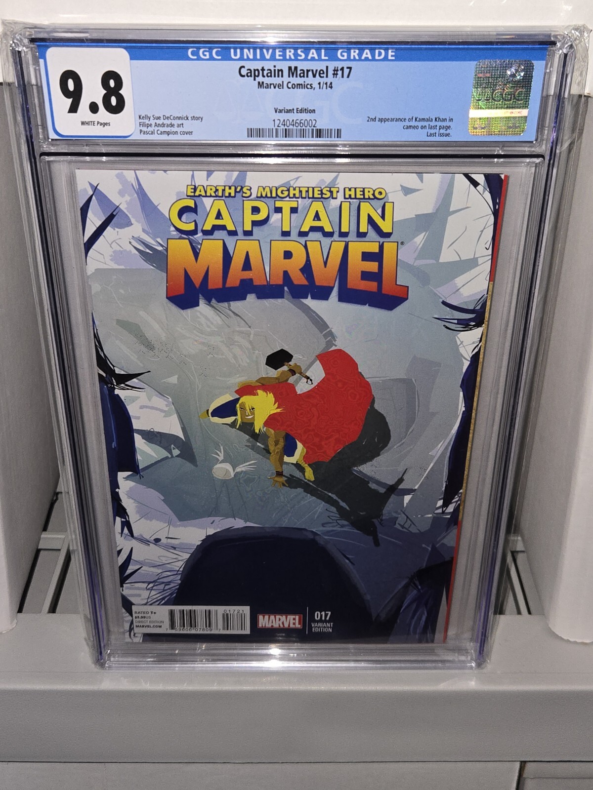 Captain Marvel #17 1 in 20 Variant Edition 2nd Kamala Khan Last Issue Graded 9.8 | eBay