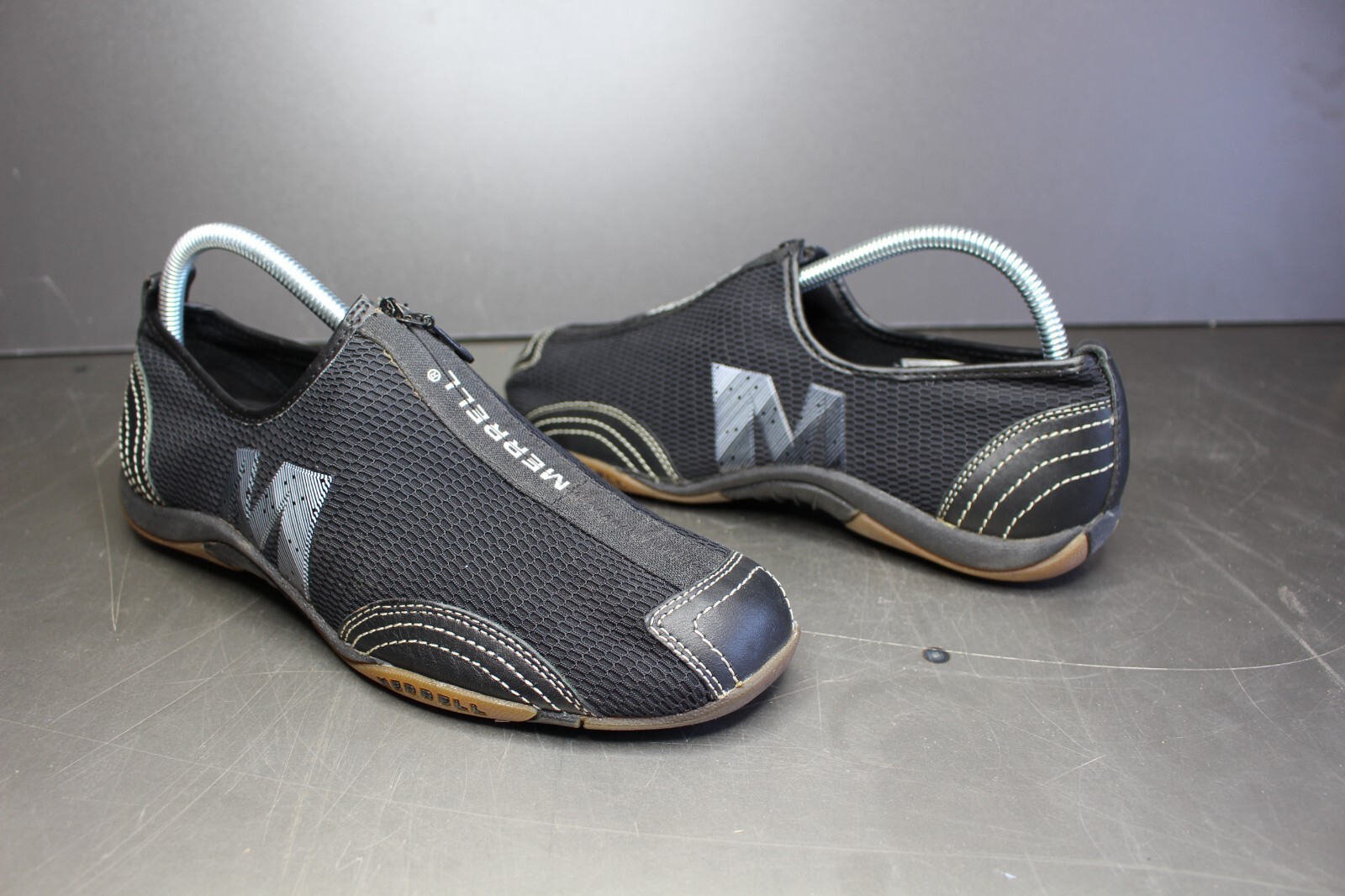 Merrell Barrado Black Mesh Zip Up Performance Slip On… - Gem