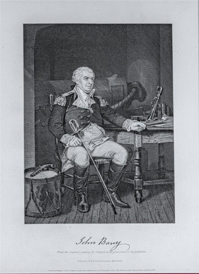 RARE REVOLUTIONARY WAR NAVAL CAPTAIN JOHN BARRY SIGNED DOCUMENT ...