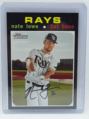 Nate Lowe 2020 Topps Heritage Baseball #220 Tampa Bay Rays | eBay